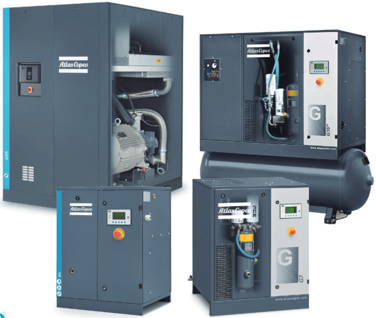 Atlas Copco Air Compressor G Series G2-90 การแก้ไขที่สมบูรณ์แบบสําหรับความต้องการอากาศกดอุตสาหกรรม